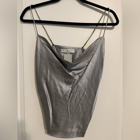 Tina Turk | Tops | New With Tags Tina Turk Cami Silk Rhinestone Straps ...